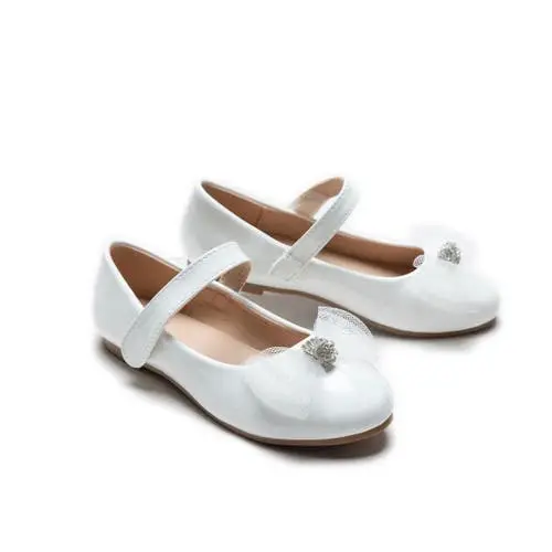 TULLEEN Lucille Bow Flats - White