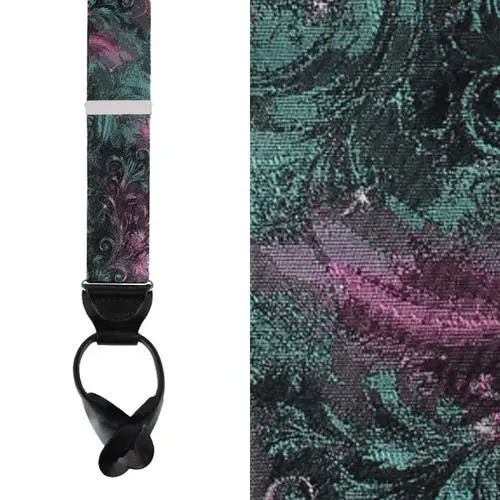 Trafalgar The Arcane Storm Silk Button End Novelty Suspenders - Multiple