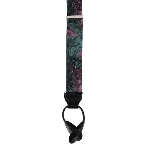 Trafalgar The Arcane Storm Silk Button End Novelty Suspenders - Multiple