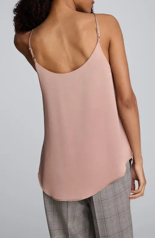 KENNETH COLE Satin Scoop Neck Camisole - Pale Chestnut