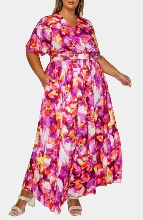 L I V D Floral Print Maxi Dress