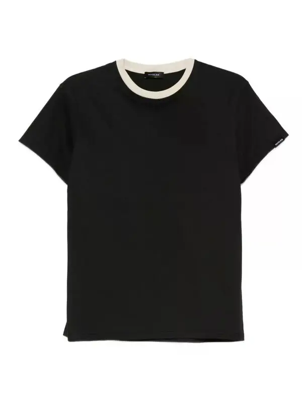MUGLER Contrast-collar Cotton T-shirt