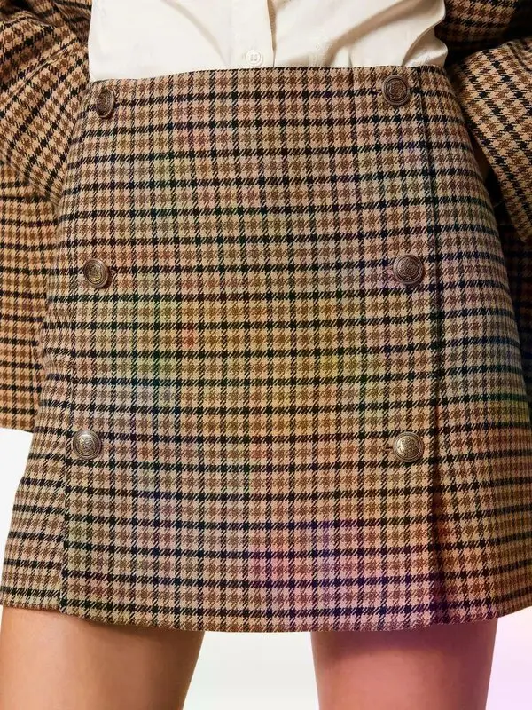 TWINSET Checked Mini Skirt