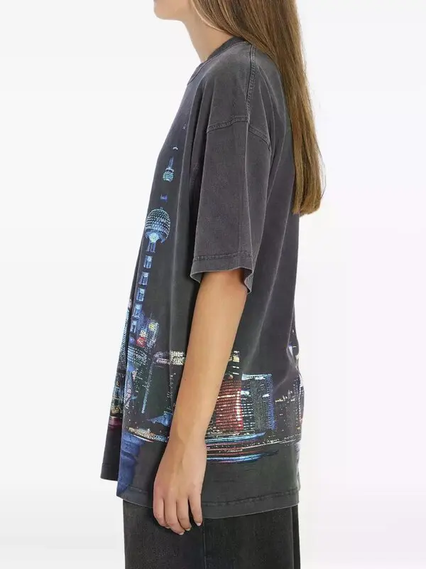 Alexander Wang Printed Rhinestone-embellished T-shirt