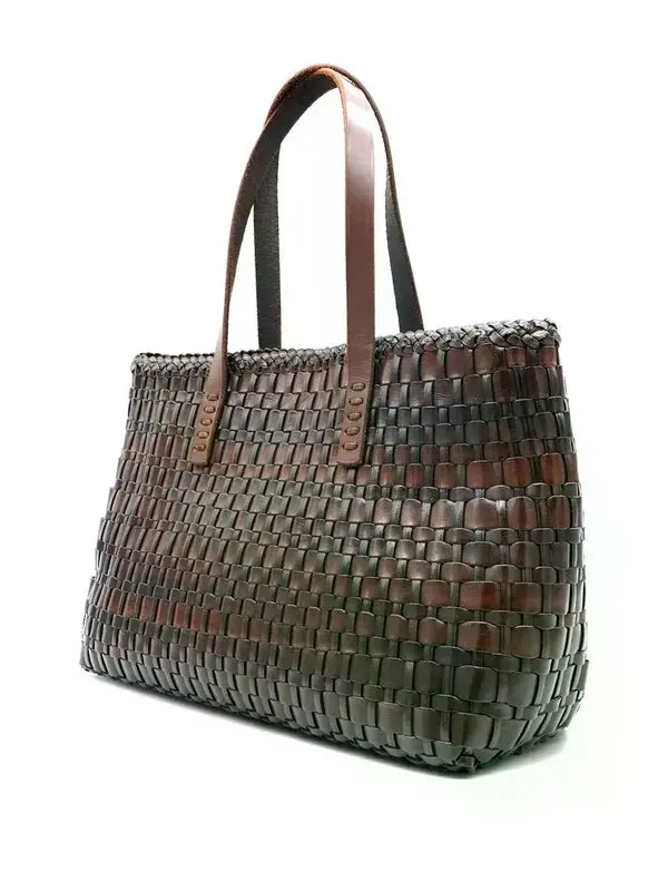 Dragon Diffusion Woven Leather Shoulder Bag
