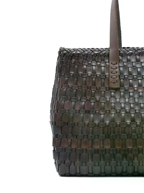 Dragon Diffusion Woven Leather Shoulder Bag