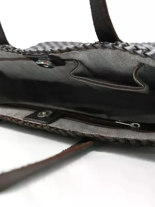 Dragon Diffusion Woven Leather Shoulder Bag