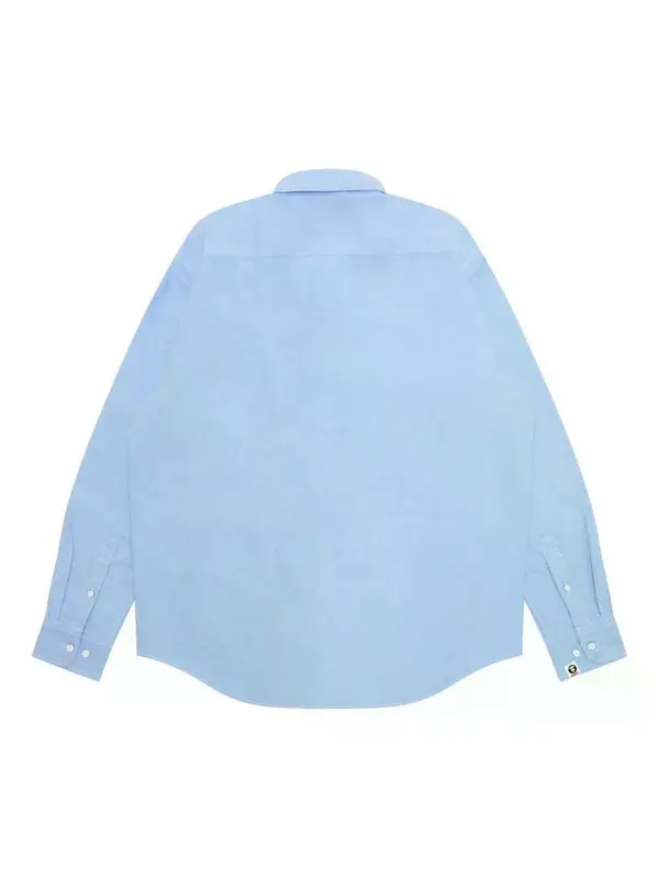 AAPE BY *A BATHING APE Logo-patch Oxford Shirt - Blue