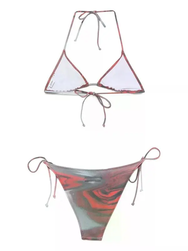 JEAN PAUL GAULTIER Blurred Roses Triangle Bikini