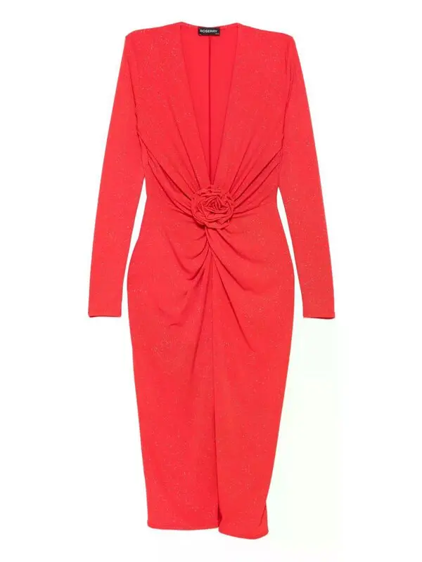 ROSERRY Rose-embellished Midi Dress