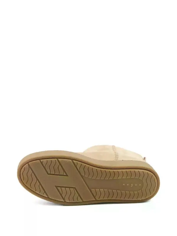 Hogan Suede Shearling Boots - Neutrals