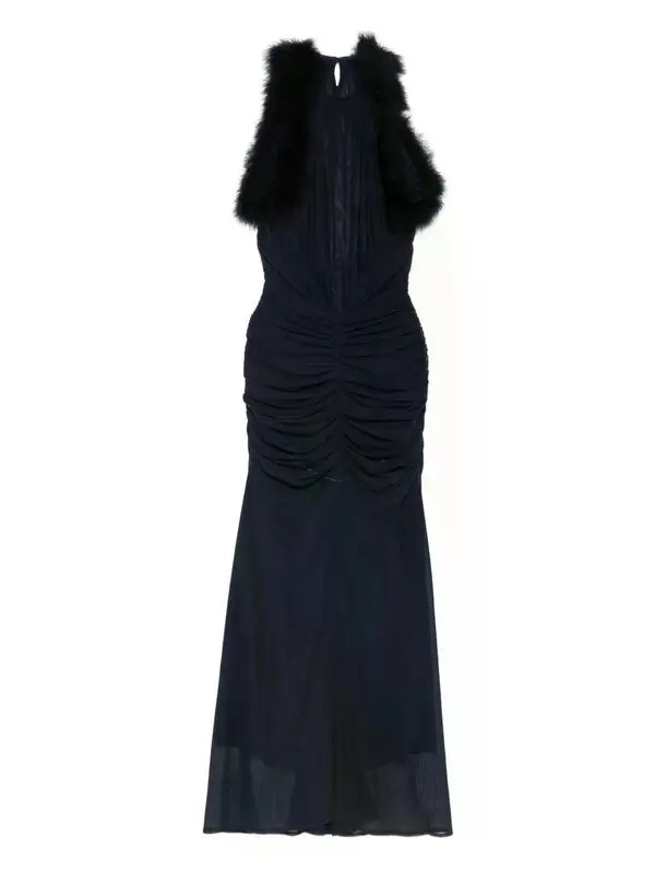 MUGLER Trimmed Ruched Dress