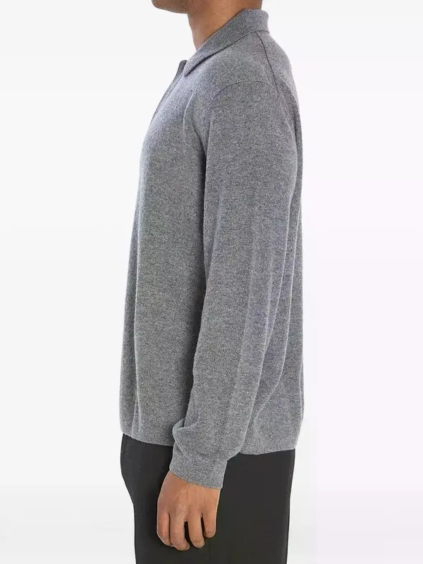 LISA YANG Emil Cashmere Polo Shirt - Grey