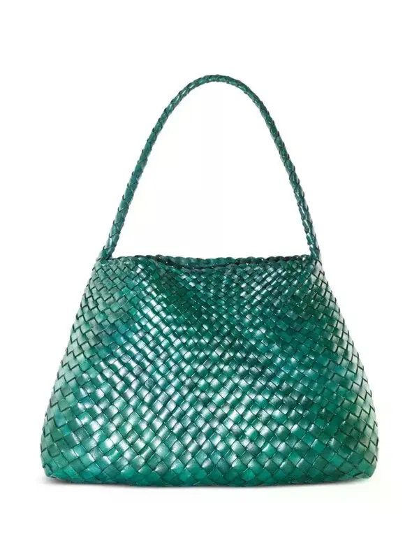 Dragon Diffusion Woven Leather Shoulder Bag
