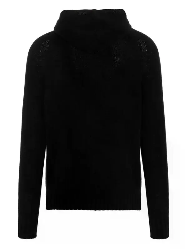 MA'RY'YA Hooded Side-split Sweater