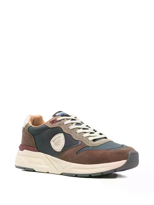 BLAUER. Leather Panel Sneakers