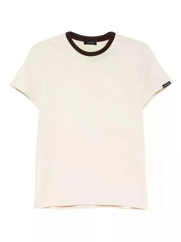 MUGLER Ribbed-trim T-shirt