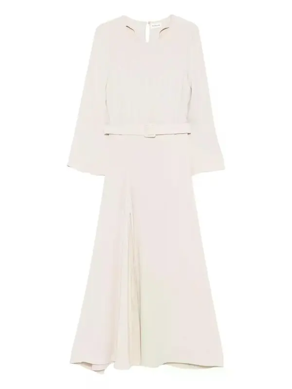 P.a.r.o.s.h Belted Keyhole Neck Dress