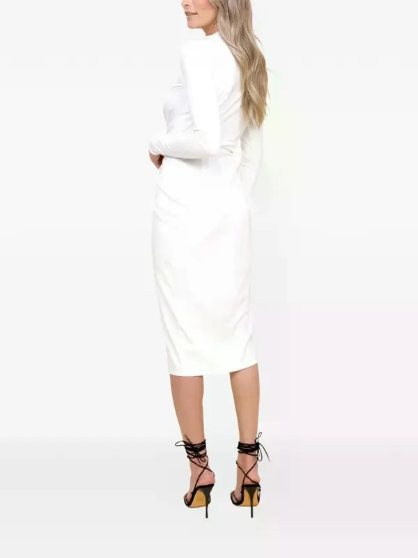 ROSERRY Mallorca Twist-front Midi Dress - White