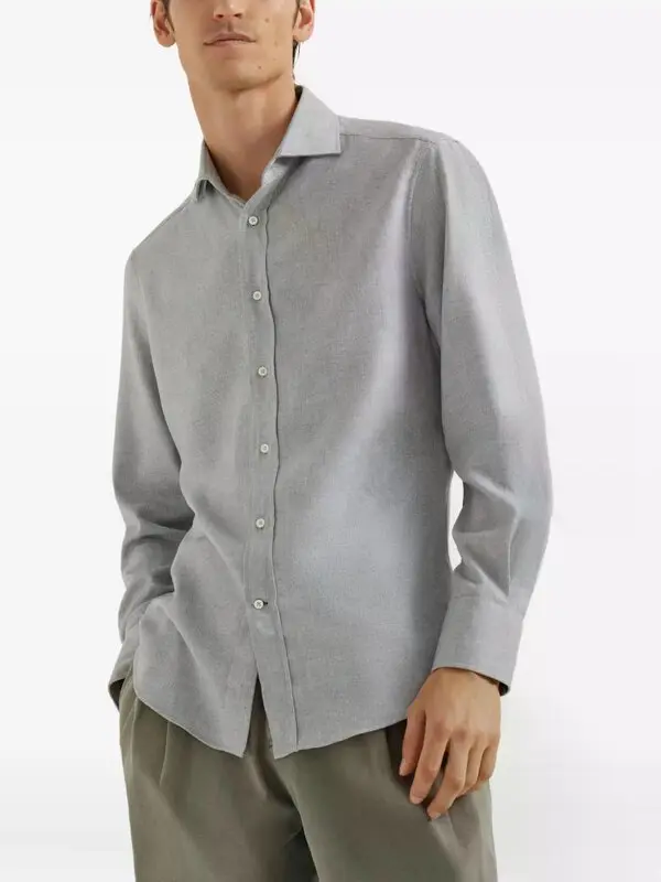 Brunello Cucinelli Chevron Long-sleeves Shirt