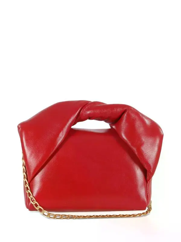JW Anderson Leather Shoulder Bag With Twisted Handle - Red
