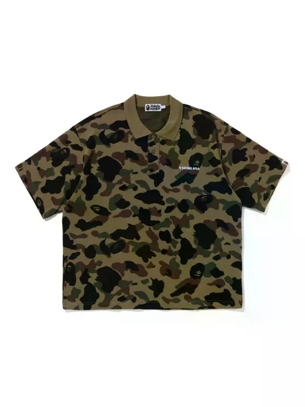A BATHING APE Camouflage-pattern Polo Shirt