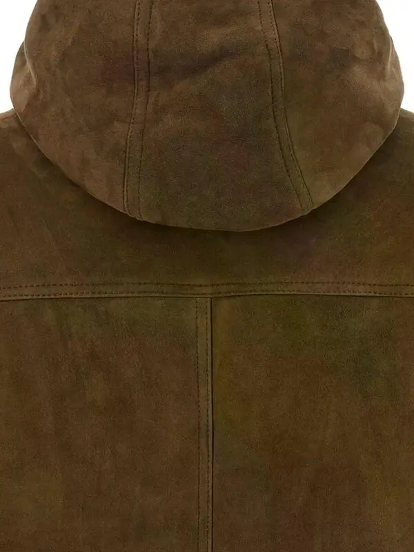 GIORGIO BRATO Hooded Suede Jacket