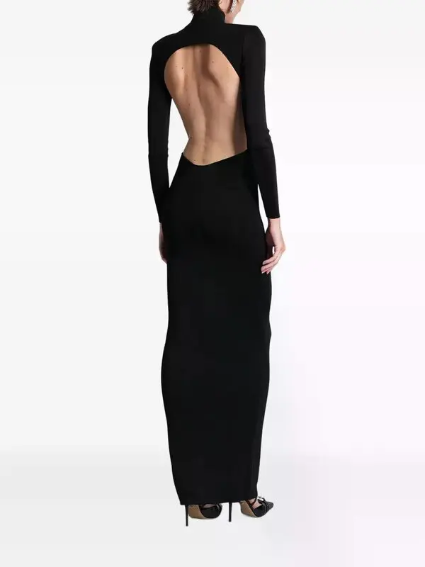 SELF-PORTRAIT Ribbed Maxi Dress