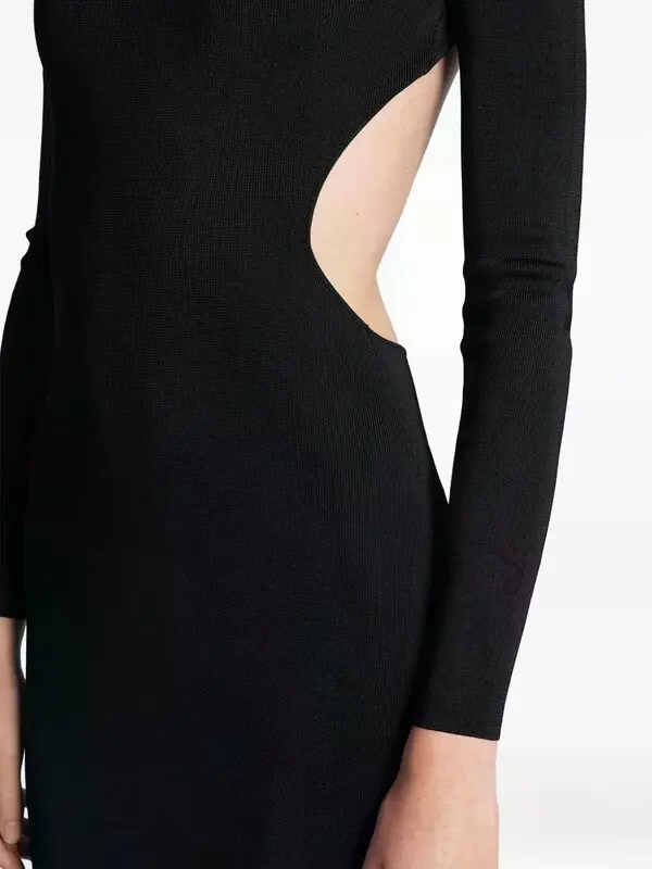 SELF-PORTRAIT Ribbed Maxi Dress