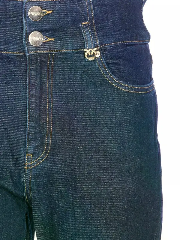 Pinko High-waisted Button Jeans