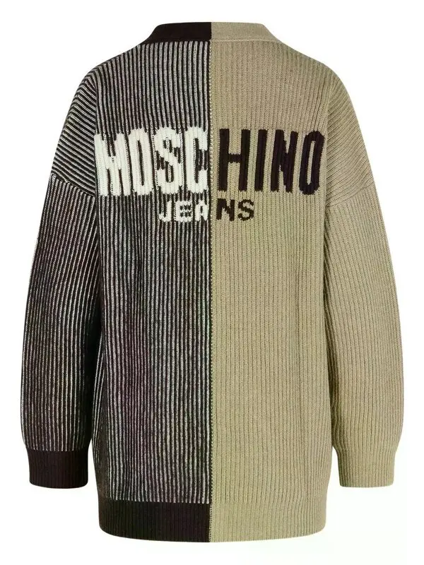 Moschino Two-tone Ribbed Cardigan