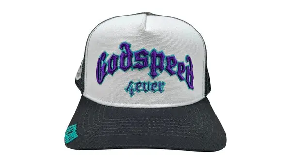 GODSPEED Gs Forever Trucker Hat - White/black/purple