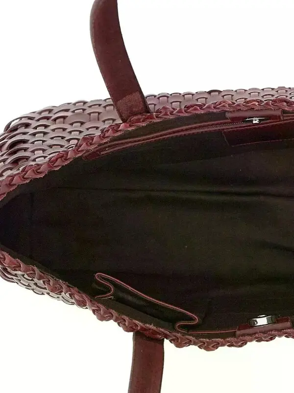 Dragon Diffusion Salvage Woven Calf Leather Tote Bag - Brown