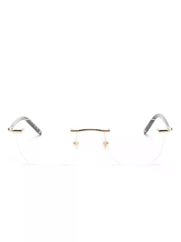 Montblanc Rimless Square-frame Glasses - Black
