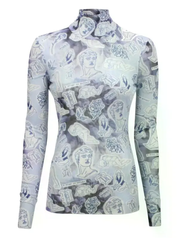Baum Und Pferdgarten Graphic Print Turtleneck Top