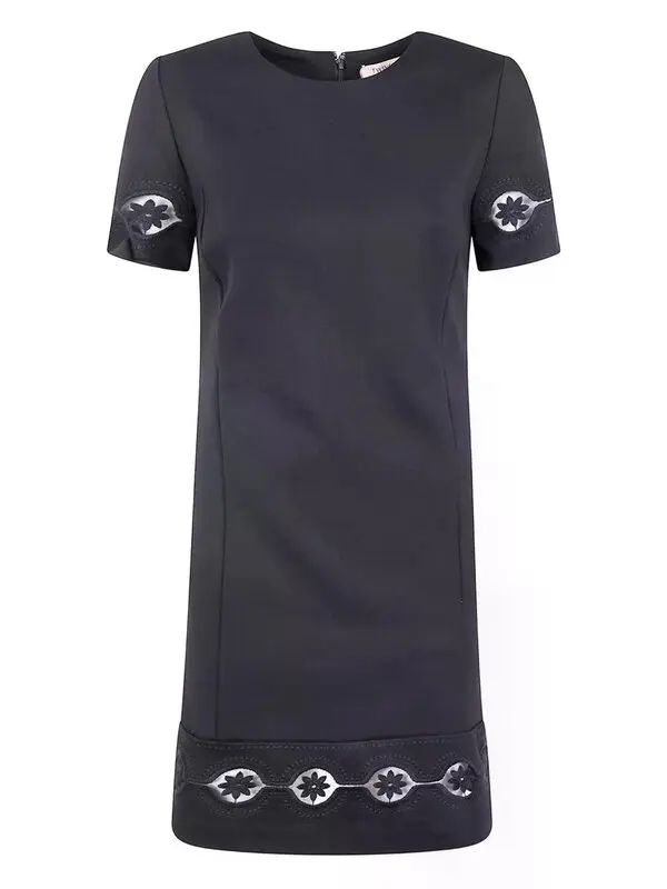 TWINSET Short Sleeve Embroidered Dress