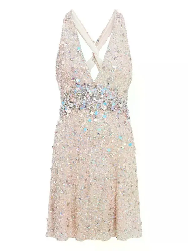 Jenny Packham Sequin Embellished Mini Dress