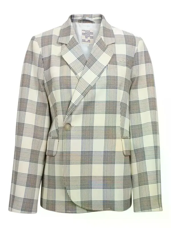 Baum Und Pferdgarten Check Asymmetrical Blazer - Neutrals
