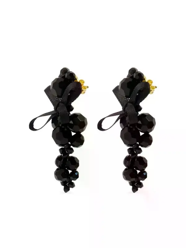 Simone Rocha Petite Bow Drop Earrings - Black