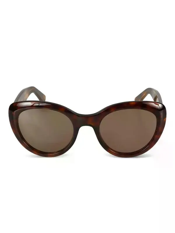 KADOR Sophia Tortoiseshell Oval-frame Sunglasses