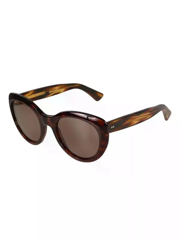 KADOR Sophia Tortoiseshell Oval-frame Sunglasses
