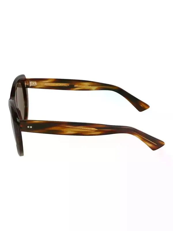 KADOR Sophia Tortoiseshell Oval-frame Sunglasses