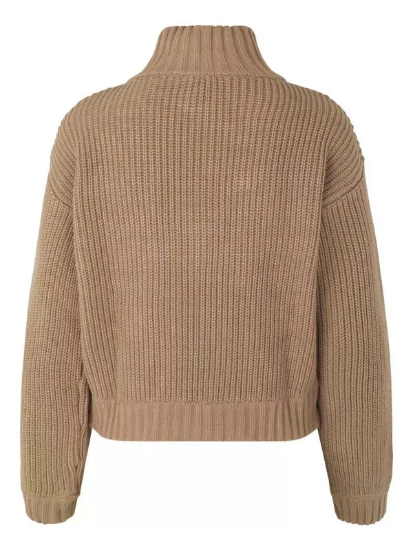 Baum Und Pferdgarten Ribbed Knit Half-zip Sweater