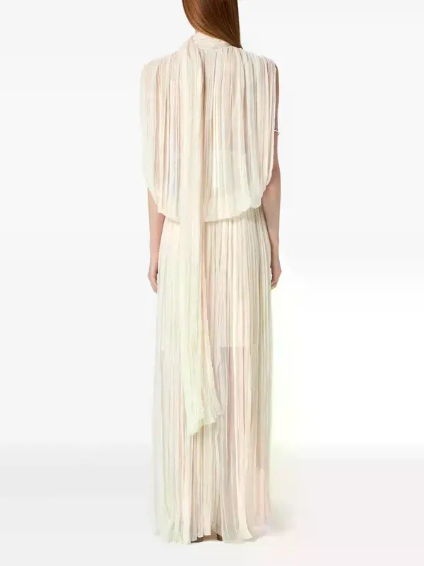 Blumarine Pleated Sleeveless Maxi Dress