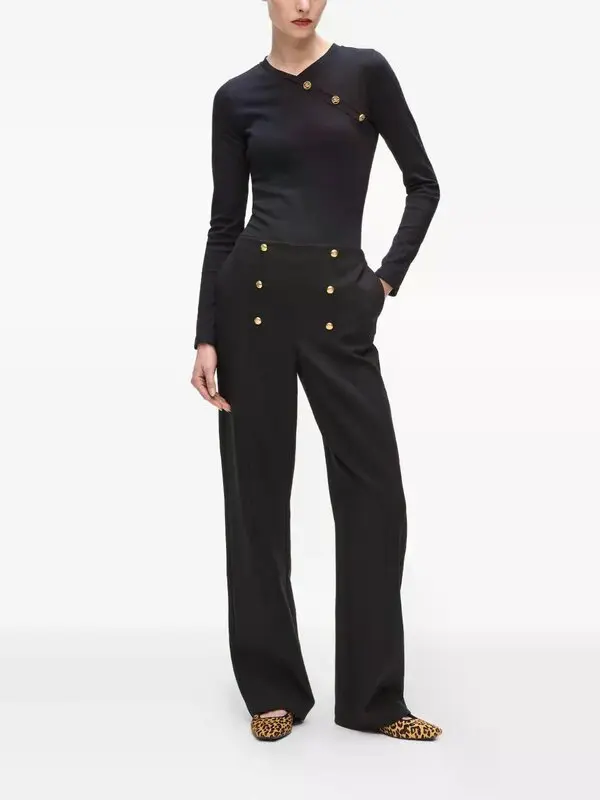 Karl Lagerfeld Tailored Trousers With Gold Buttons