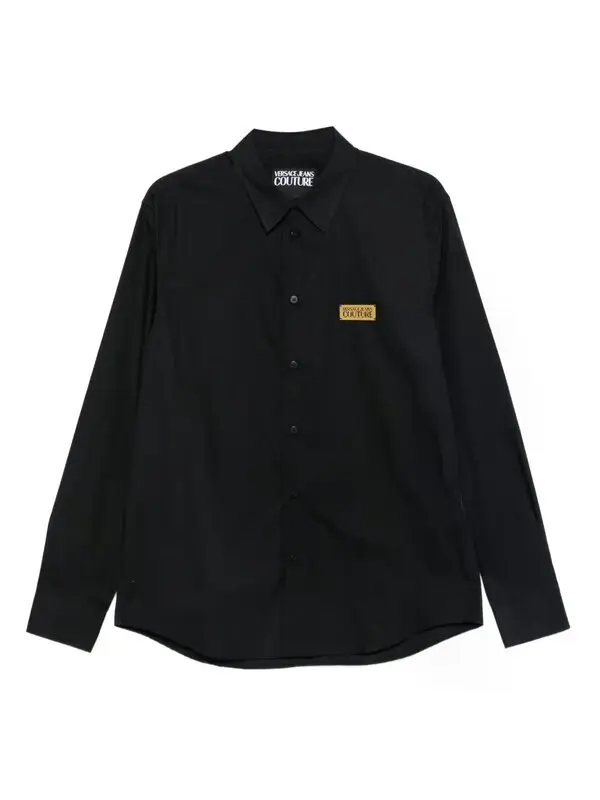 Versace Logo-plaque Cotton Shirt