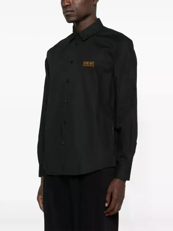 Versace Logo-plaque Cotton Shirt