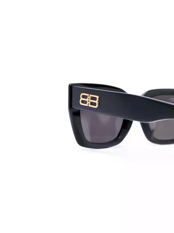 Balenciaga Logo Square-frame Sunglasses