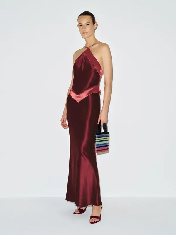 REFORMATION Jillian Silk Dress - Red