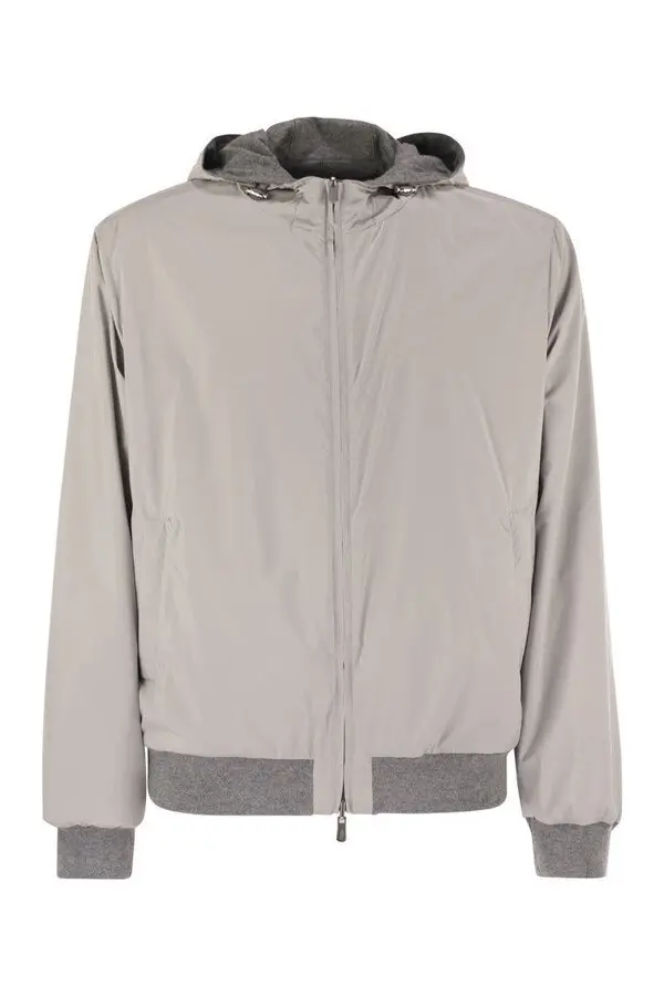 Fedeli Reversible Bomber Jacket - Grey